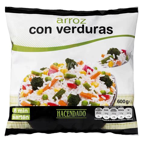 Hacendado Arroz Delicias De Verdura Congelado Paquete 600 G
