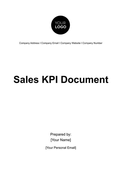 Free Sales Kpi Document Template To Edit Online