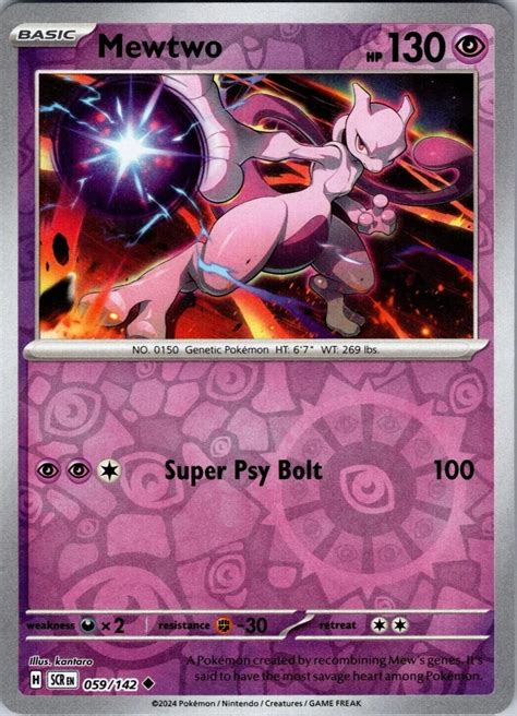 Mewtwo [reverse Holo] 59 Prices Pokemon Stellar Crown Pokemon Cards