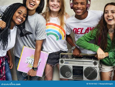 Teenagers Lifestyle Casual Culture Youth Style Concept Stock Image