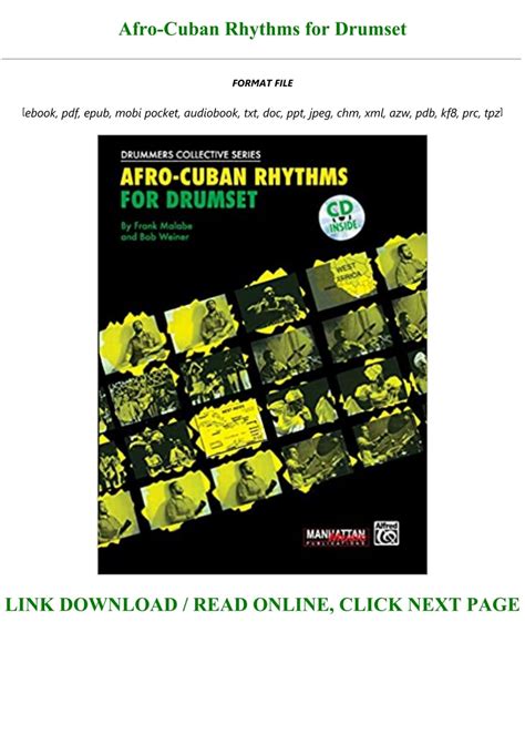 Free Download Afro Cuban Rhythms For Drumset Pre Order