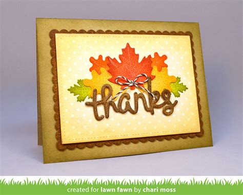 Small Stitched Leaves Lawn Fawn