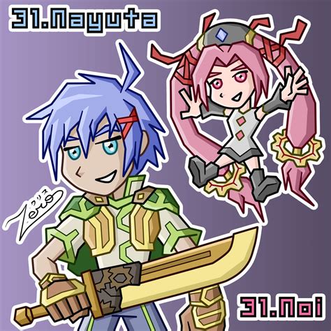 Nayuta And Noi Arttrober 2022 By Zero Kurisu On Deviantart