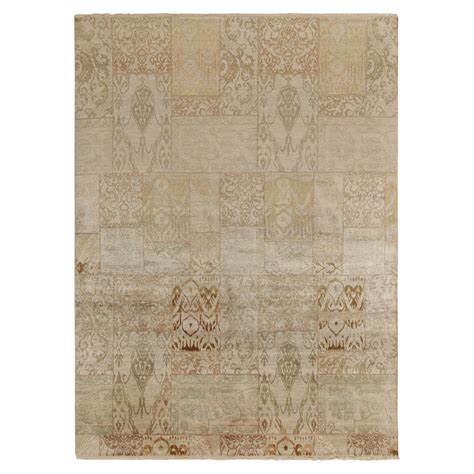 Rug And Kilims Classic Style Rug In Beige Brown Gold Ikats Pattern For Sale At 1stdibs