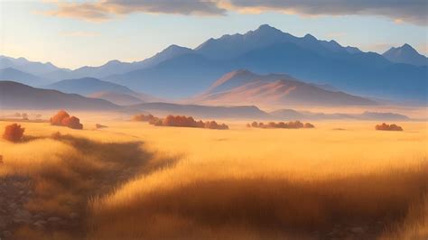 Premium Ai Image A Steppe Covered With Dry Grass A Plain And