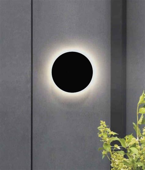 Cla Shadowtri Exterior Led Tri Cct Round Backlit Wall Lights Ip65