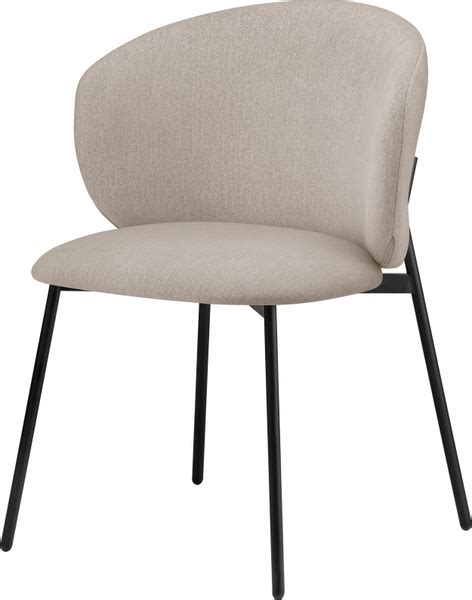 Ambe Комплект кухонных дизайнерских стульев Tenea Серо бежевый каркас черный 2 шт купить на