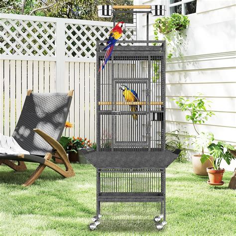 61 Inch Playtop Wrought Iron Large Parrot Bird Cages With