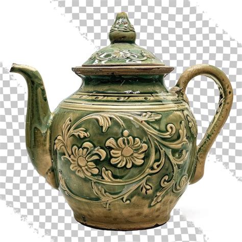 Premium Psd A Teapot With A Flower Design On The Top