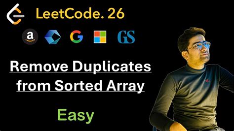 Remove Duplicates From Sorted Array Two Pointers Leetcode 26 Dsa