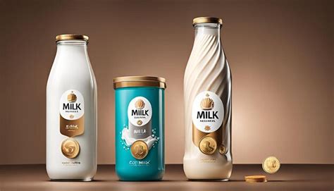 Milk Cointainers Pack Premium Ai Generated Image