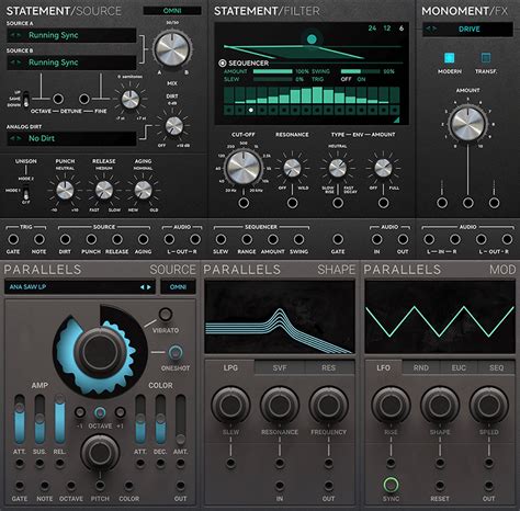 Softube Adds Modules From Statement Lead Monoment Bass And Parallels