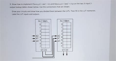 solved 3 show how to implement f w x y z wxz x y and