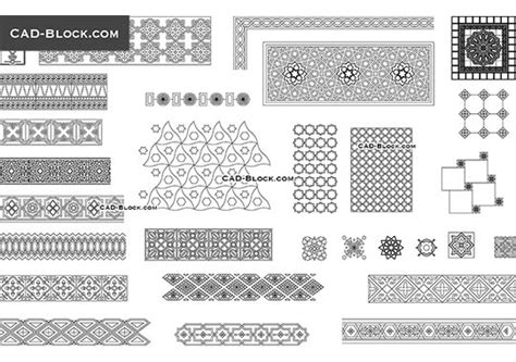 Round Decorative Pattern Cad Block