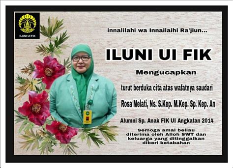 Iluni Ui Fik Berita Duka Segenap Alumni Fik Ui Turut