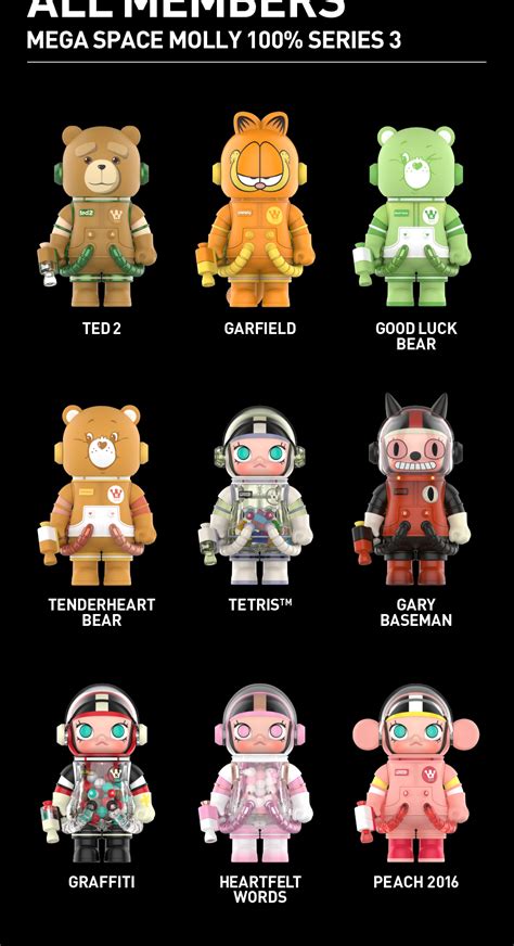 Pop Mart Mega Space Molly 100 Series 3 Blind Box Action Toys Figure