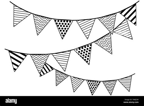 Flag Banner Clipart Black And White