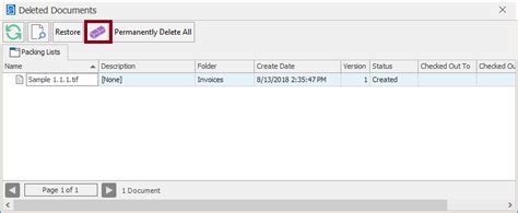 Permanently Deleting A Deleted Document