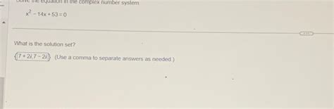 Solved X X What Is The Solution Set Use A Comma To Chegg