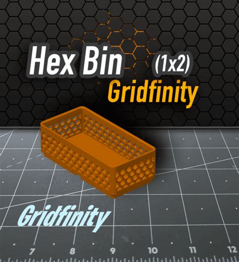Hex Bin Gridfinity 1x2 3d Model By K2 Kevin On Thangs