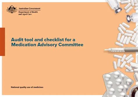 Audit Tool And Checklist For A Medication Advisory Committee Mac Australian Government