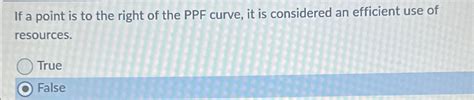 Solved If A Point Is To The Right Of The Ppf Curve It Is