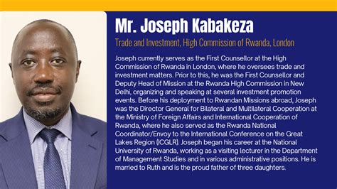 Rwandas Joseph Kabakeza Showcases Investment Opportunities And