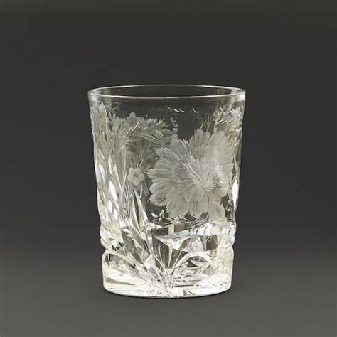 Bonhams Skinner G T Hawkes And Co Cut And Engraved Gravic Glass Tumbler Corning New York