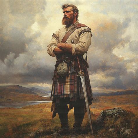 Highlander Warrior Scottish Highlands Scottish Ts Canvas Gallery