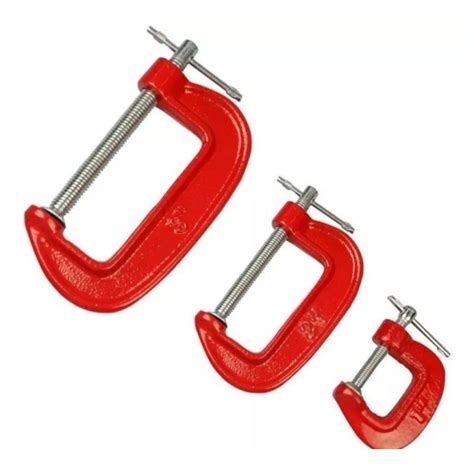 Grampo Sargento 1 2 E 3 Polegadas Tipo C Fixador Torno Fertak Tools Shopee Brasil