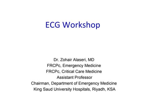 Ecg Workshop Ppt