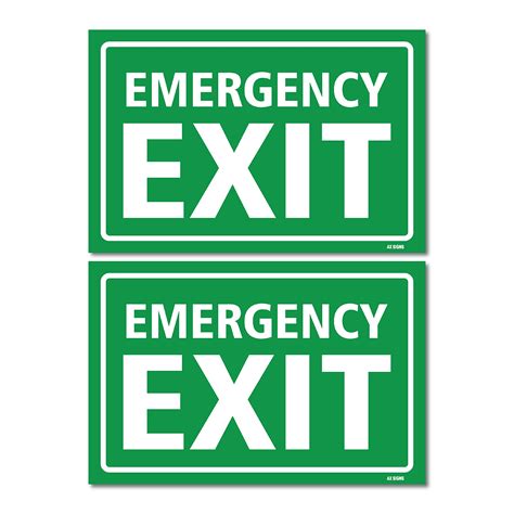 Emergency Exit Sign Sticker At Leo Gatehouse Blog