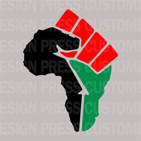 Juneteenth Africa Fist Png Sublimation Pod Digital Download Image