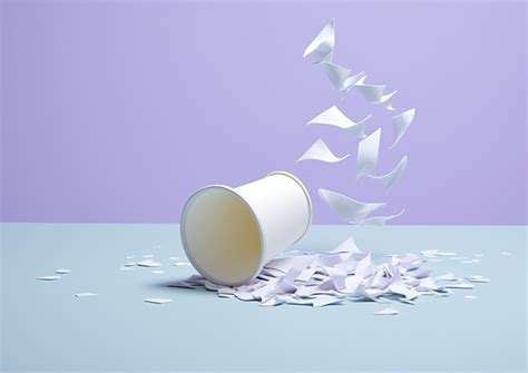 Paper Cup Paper Boat Sailing Inside A Cup Background High Resolution