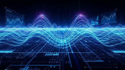 Futuristic Digital Data Waveform Analysis With Graphs And Binary Code
