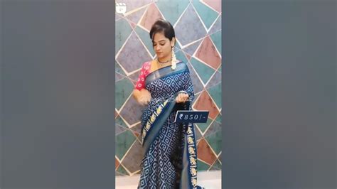 🎉stunning Binni Silk With Kanchi Barder🎉 Same Colour Running Blouse🎉