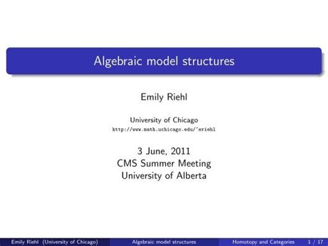Algebraic Model Structures