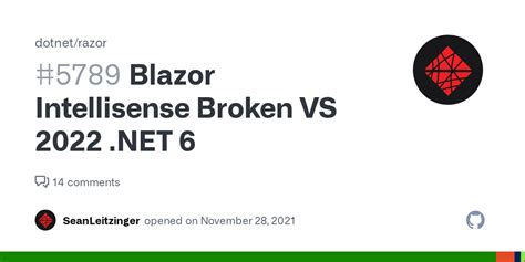 Blazor Intellisense Broken VS NET Issue Dotnet Razor GitHub