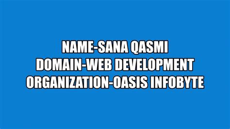 Sana Qasmi On Linkedin Level1 Task2 Oasisinfobyte Level1 Task2