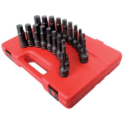 Sunex Tools 12 Drive 20 Pc Sae And Metric Master Impact Hex Driver Set 2637 Hex Keys Auto