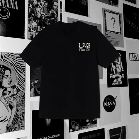 I Suck Tits Clits And Beer Can Unisex Oversized T Chewngum