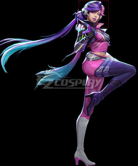 Marvel Rivals Luna Snow Mirae 2099 Purple Pink Cosplay Wig