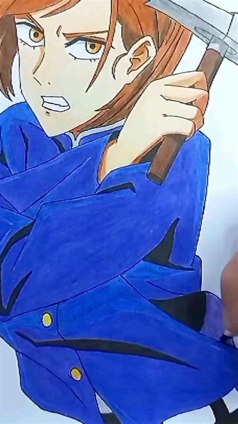 Draw With Me Nobara Kugisaki From Jujutsu Kaisen Cartoon Drawings Cartoon Animation Drawing