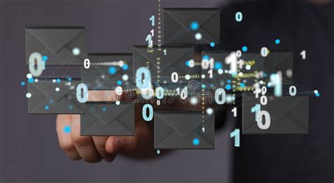 Finger Pointing On A 3d Floating Digital Illustration Of Message Icons