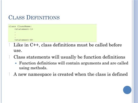 Ppt Python Class Definitions And Inheritance A Comprehensive Guide