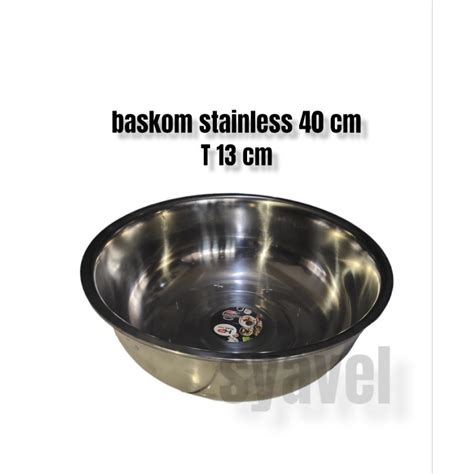 Jual Baskom Stainless Steel 40 Cm Besarbaskom Stainless Steel 40 Cm Shopee Indonesia