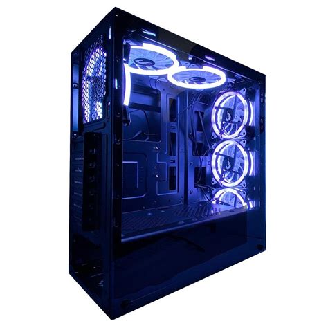 Gabinete Gamer Rise Mode Glass 06 Mid Tower Rgb Com 6 Fans Lateral