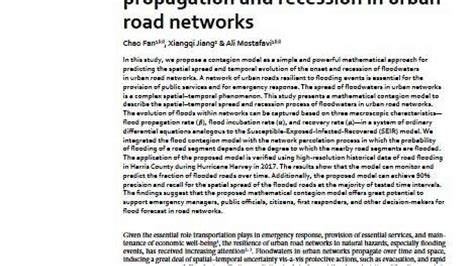 A Network Percolation Based Contagion Model Of Flood Propagation And