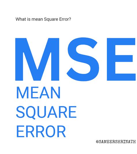 Understanding Mean Squared Error Mse In Machine Learning