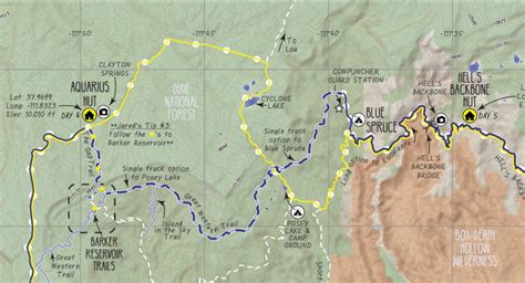 Trails And Routes Aquarius Trail And Hut System